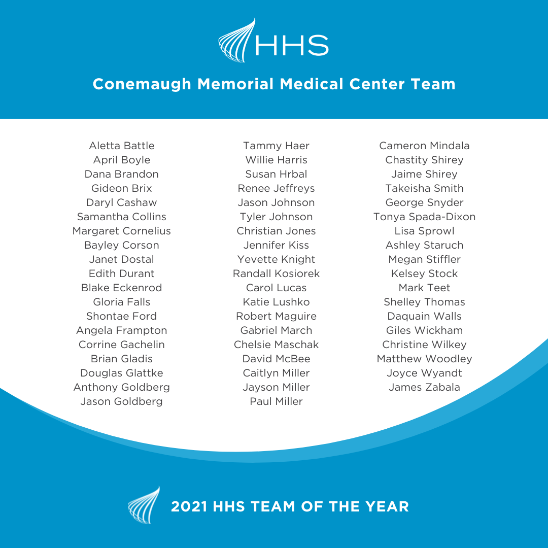 2021 Team of the Year: Conemaugh Medical Center | HHS